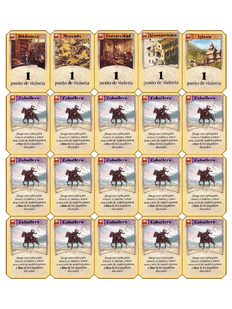 Cartas Desarrollo Catan | PDF