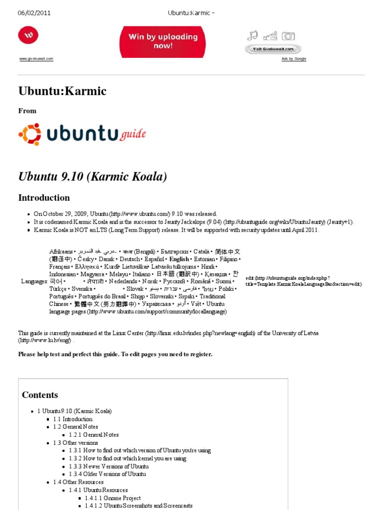 Ubuntu Karmic | PDF | Booting | Computer Architecture