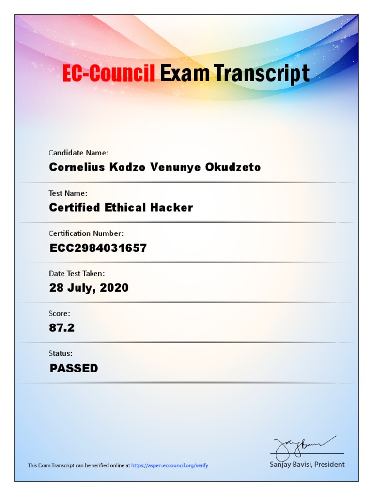 ECC ExamTranscript | PDF | Science & Mathematics | Computers