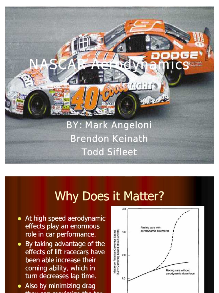 NASCAR Aerodynamics and Performance | PDF | Wind Tunnel | Drag (Physics)
