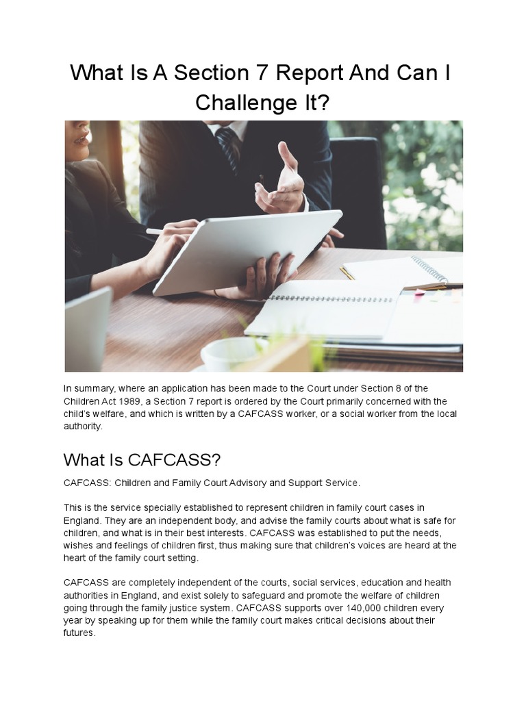 What Is A Section 7 Report and Can I Challenge It? - Sima Najma | PDF ...