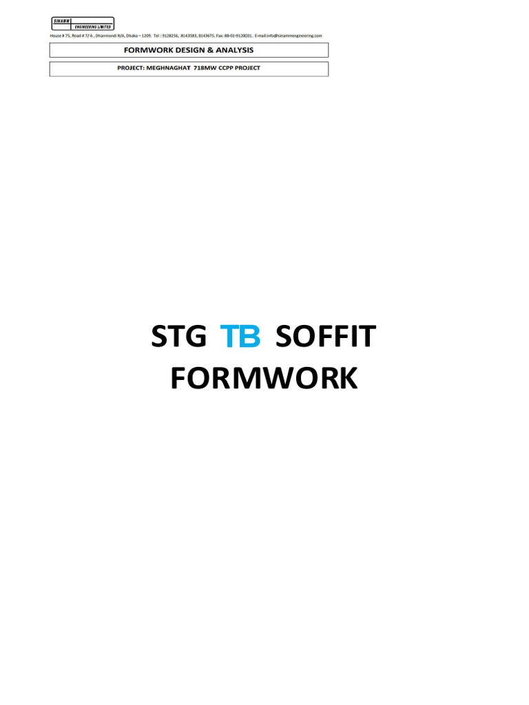 STG TB Soffit Support Design Calculation 30112020 | PDF | Mechanical Engineering | Economic Sectors