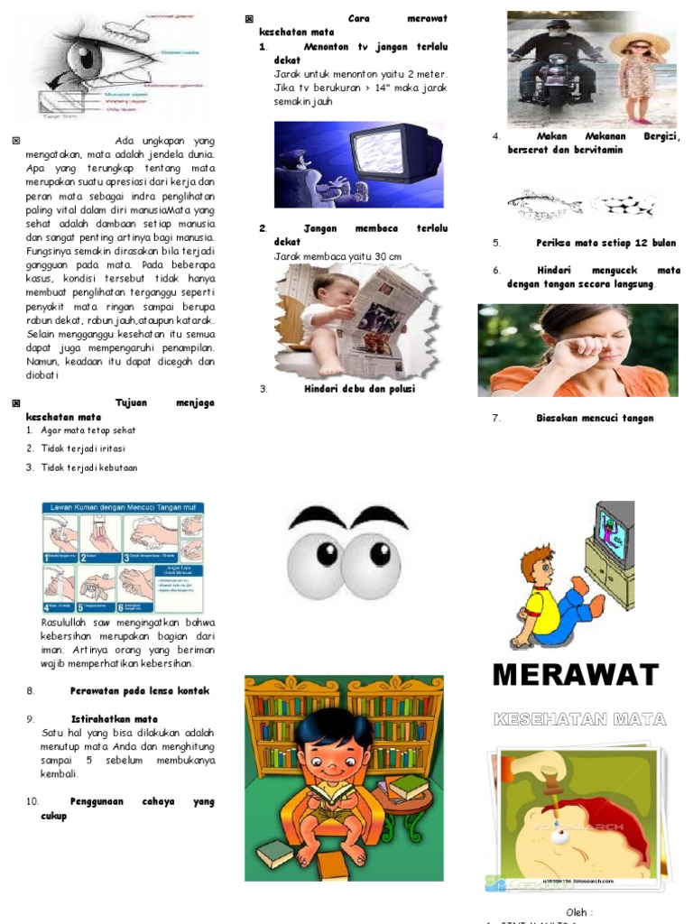 Leaflet Merawat Kesehatan Mata | PDF