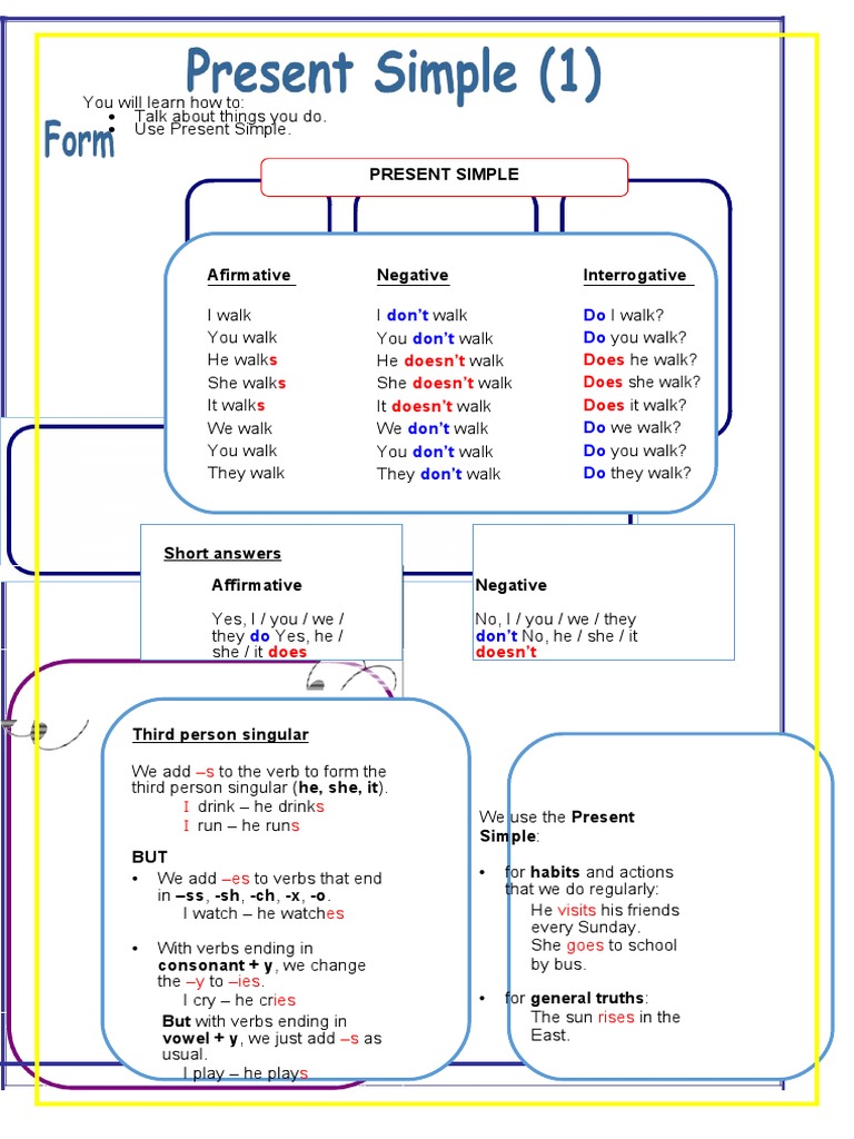 Present Simple for Beginners | PDF | Languages | Language Arts & Discipline