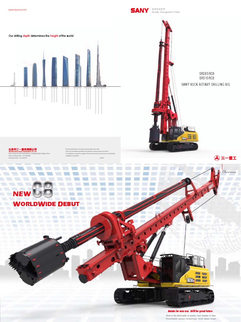 Sany Rotary Drilling Rig SR285 | PDF | Drilling Rig | Drill
