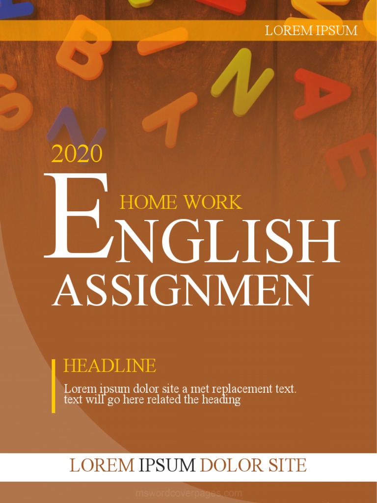 English Assignment Cover Page 1 | PDF
