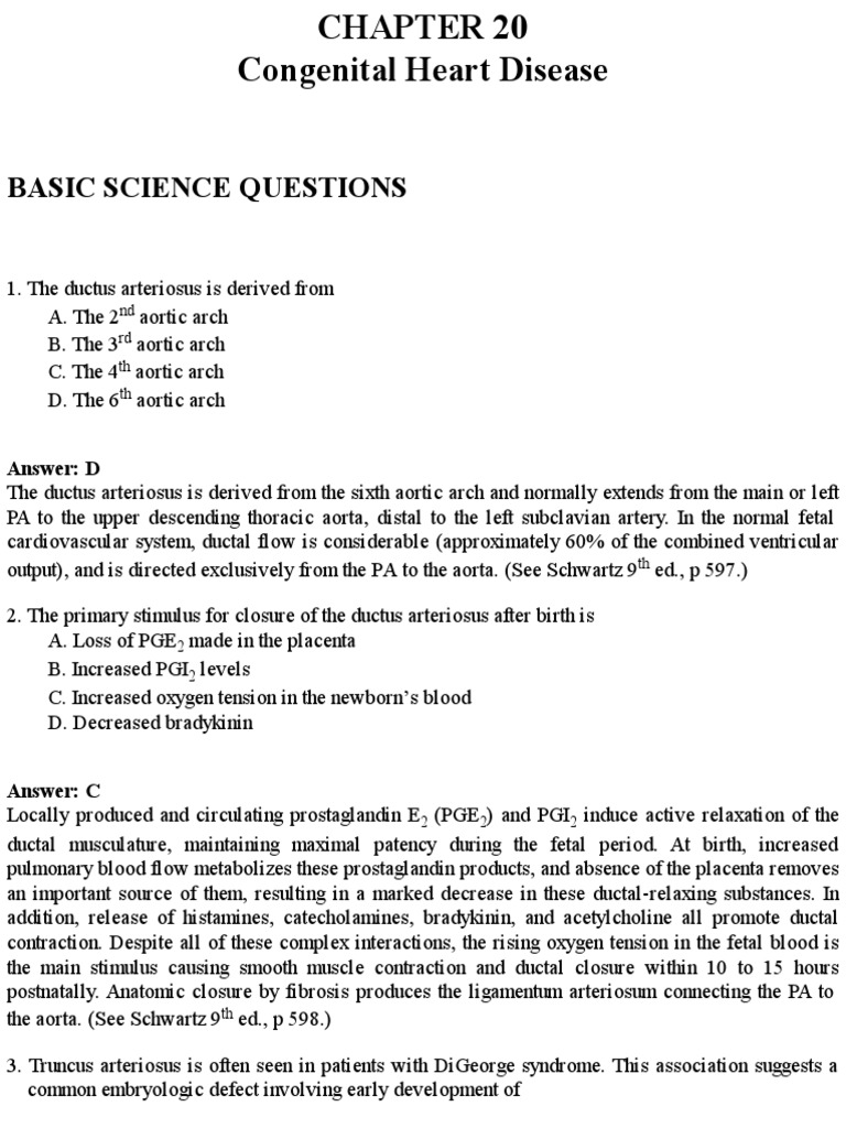 Basic Science Questions: ND RD TH TH | PDF | Coronary Circulation ...