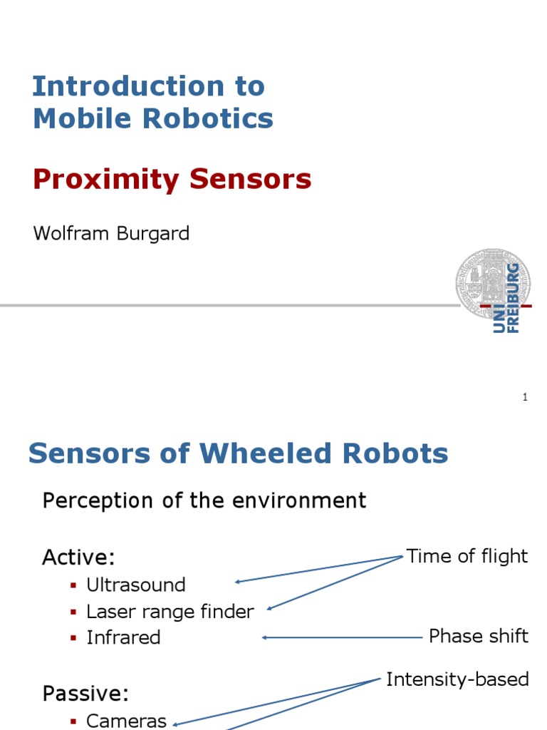 Introduction to Mobile Robotics Proximity Sensors | PDF | Optics ...