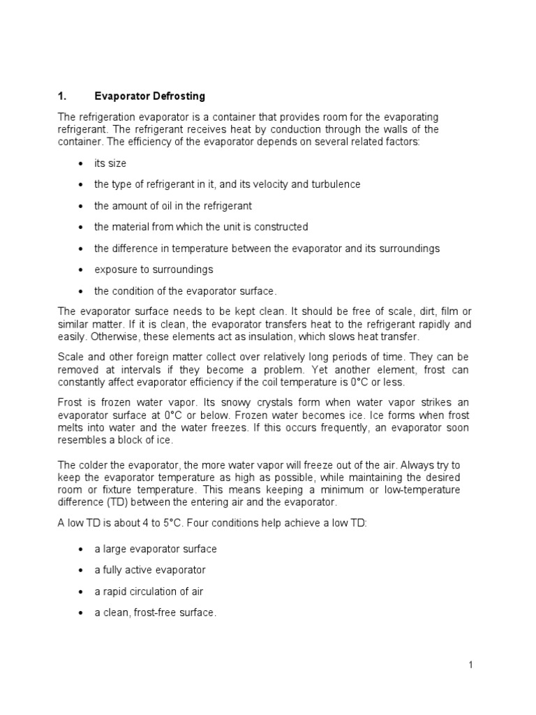 Defrost Methods | PDF