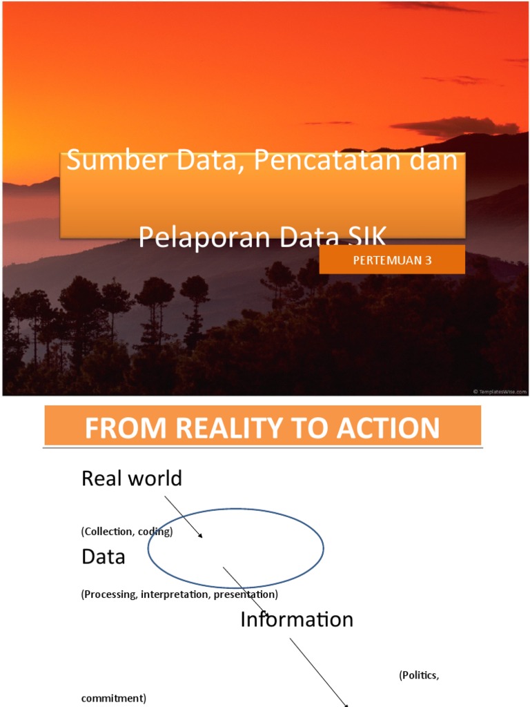Sumber Data Dan Pelaporan Data SIK 19 | PDF