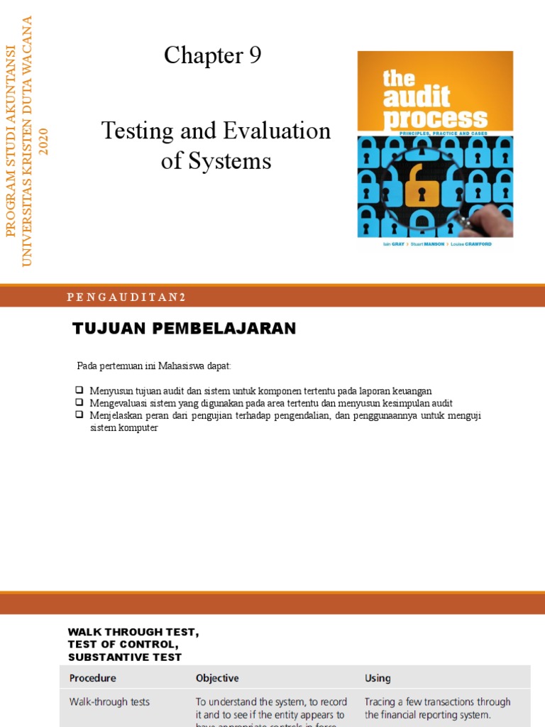 Chapter 9 - Testing and Evaluation Systems | PDF | Audit | Sampling ...