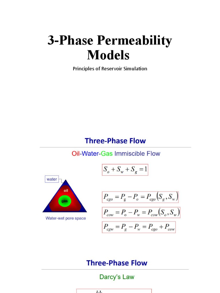 3 Phase Relative Permeability | PDF