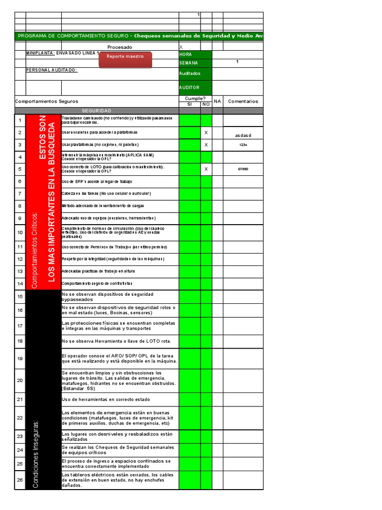 Check List Recorrida | PDF | Residuos | Contaminación