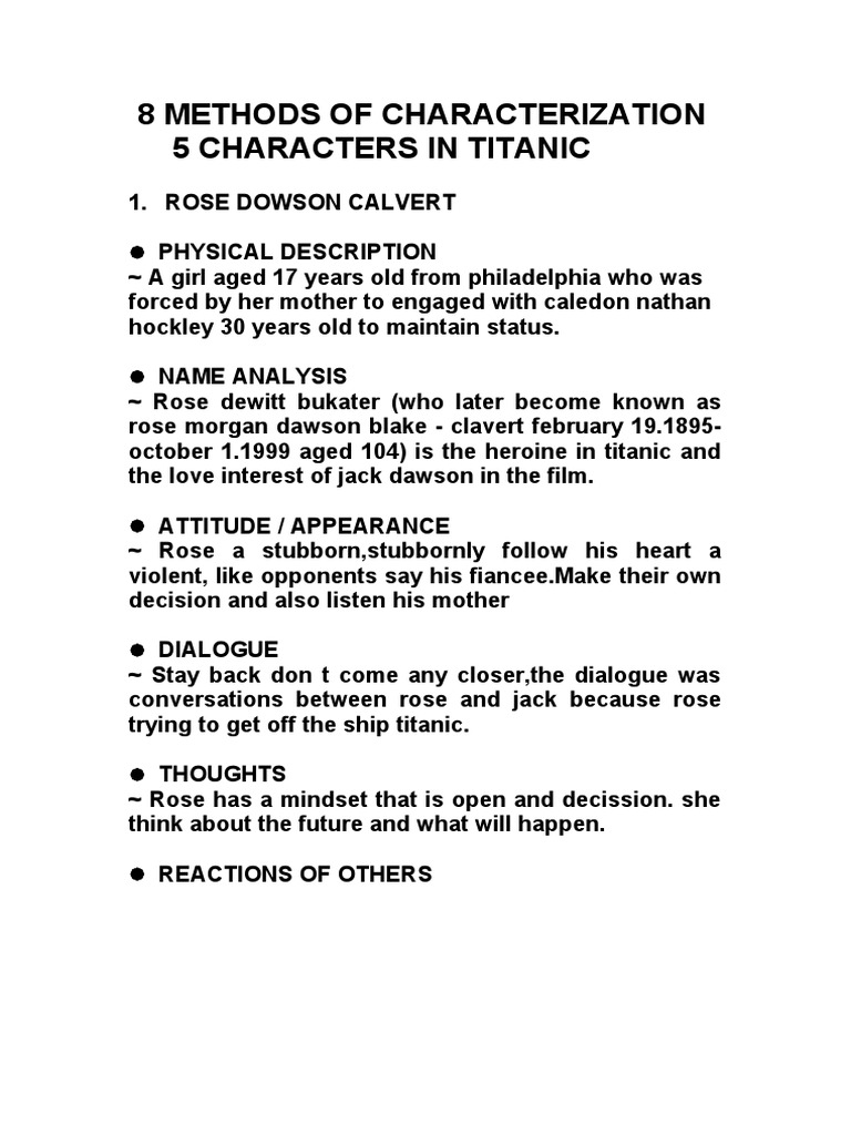 8 Methods of Characterization 5 Characte | PDF | Art | Mystery ...