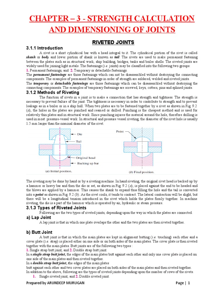 Chapter - 3 - Strength Calculation and Dimensioning of Joints | PDF ...