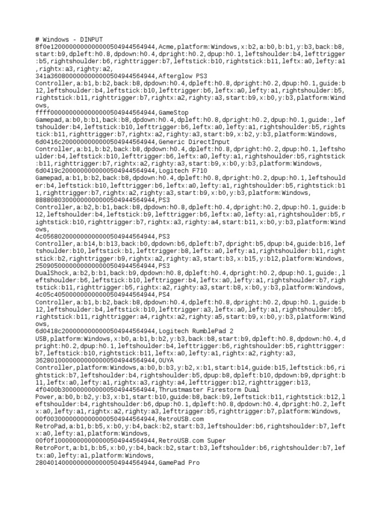 Game Controller DB | PDF | Video Game Hardware | Video Game Consoles