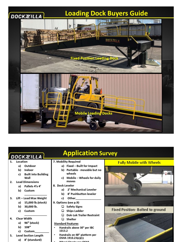 2020 Dockzilla Loading Dock Buyers Guide | PDF | Stairs | Forklift