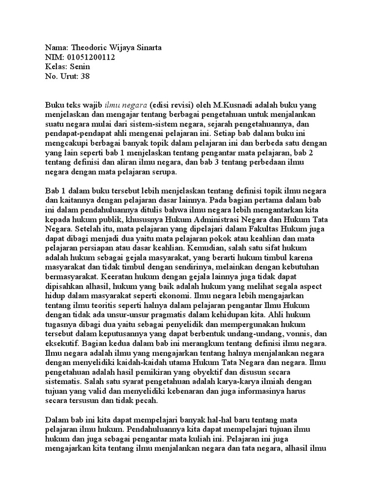 Ringkasan Bab 1-3 Ilneg (Blom Selesai) | PDF