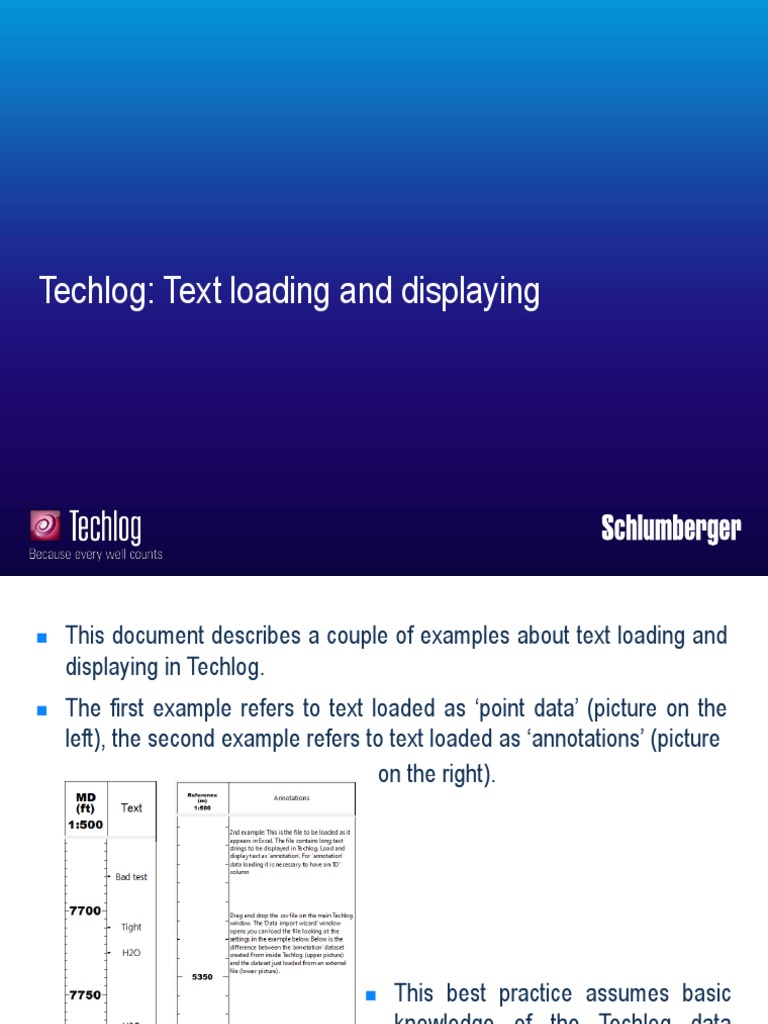Techlog - Text Loading and Displaying - 6590914 - 02 | PDF | Comma ...