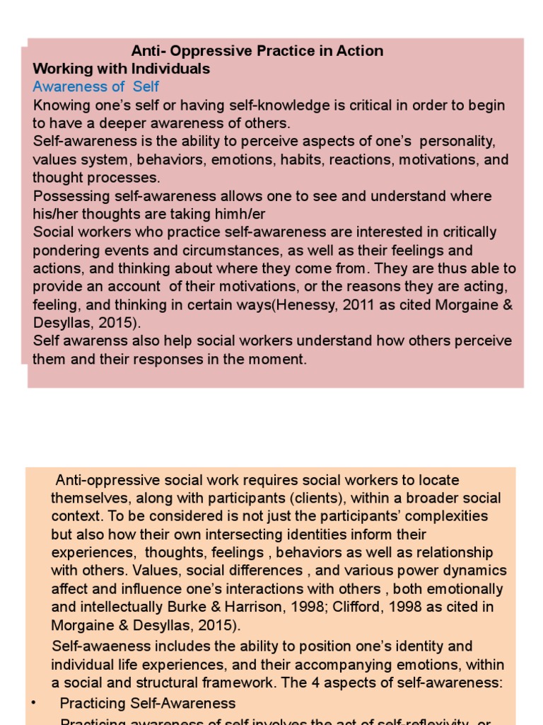 Anti-Oppressive Practice Inm Action | Download Free PDF | Self ...