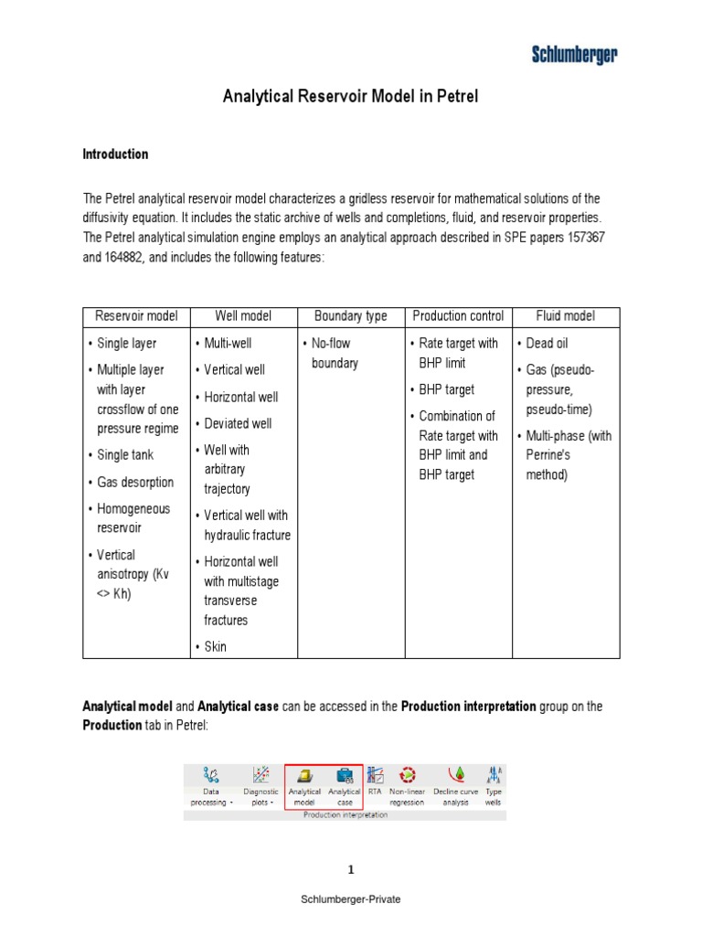 Petrel Analytical Reservoir Modeling Guide | PDF | Petroleum Reservoir ...