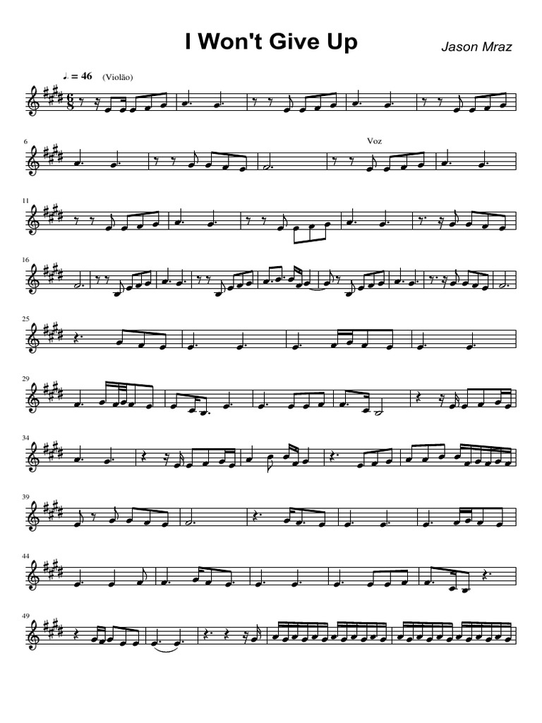 Jason Mraz I Won't Give Up Lyrics | PDF | Pop Rock | American Music ...