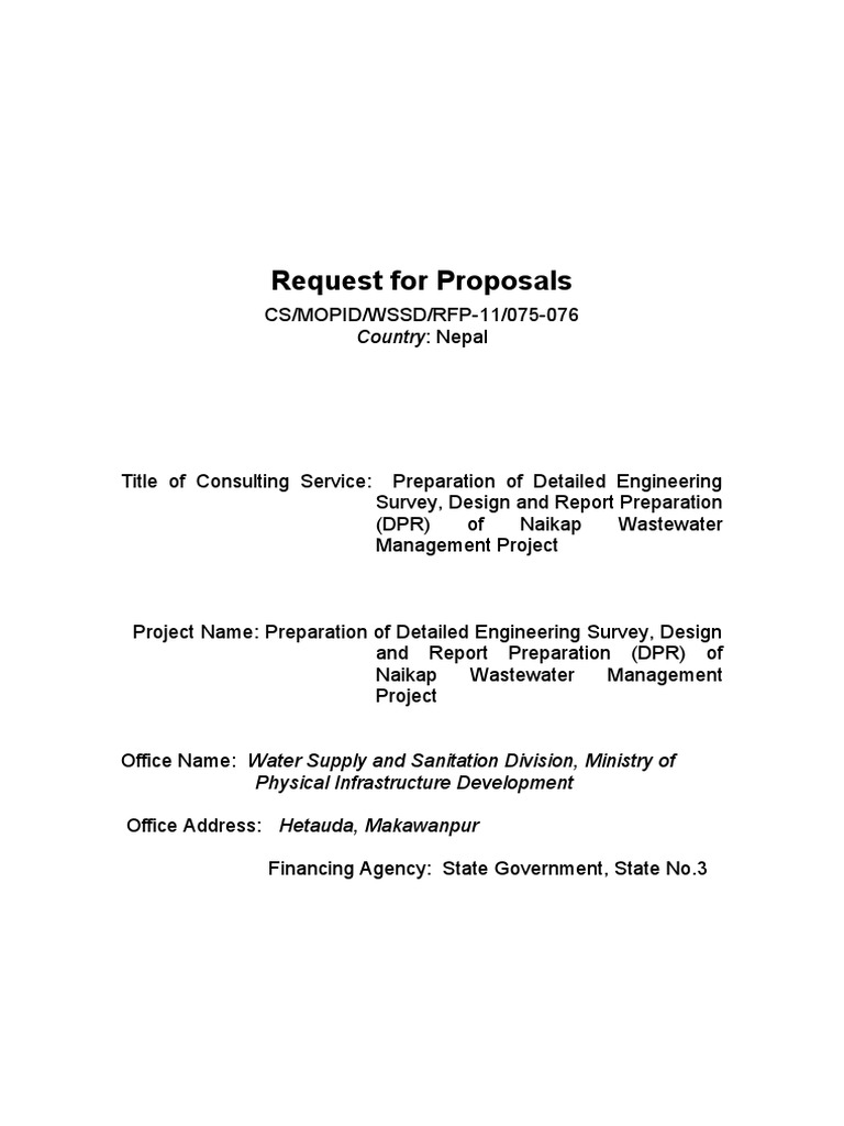 RFP Naikap To Consultants | PDF | Consultant | Request For Proposal