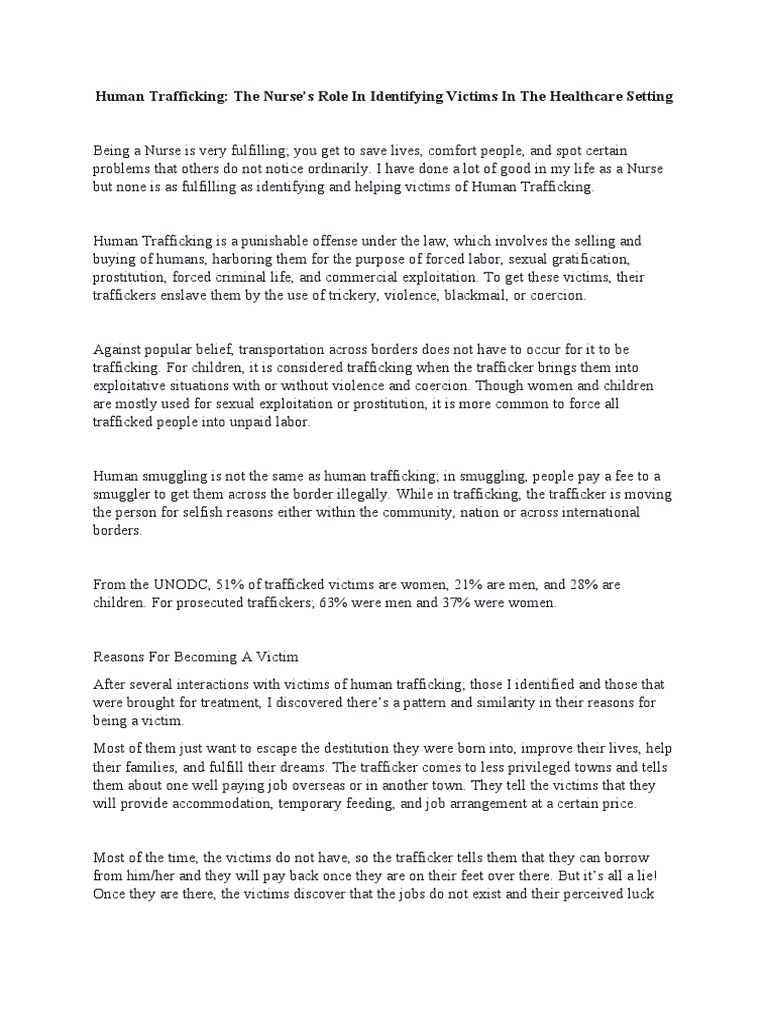 Human Trafficking Article | PDF | Human Trafficking | Sexual Slavery