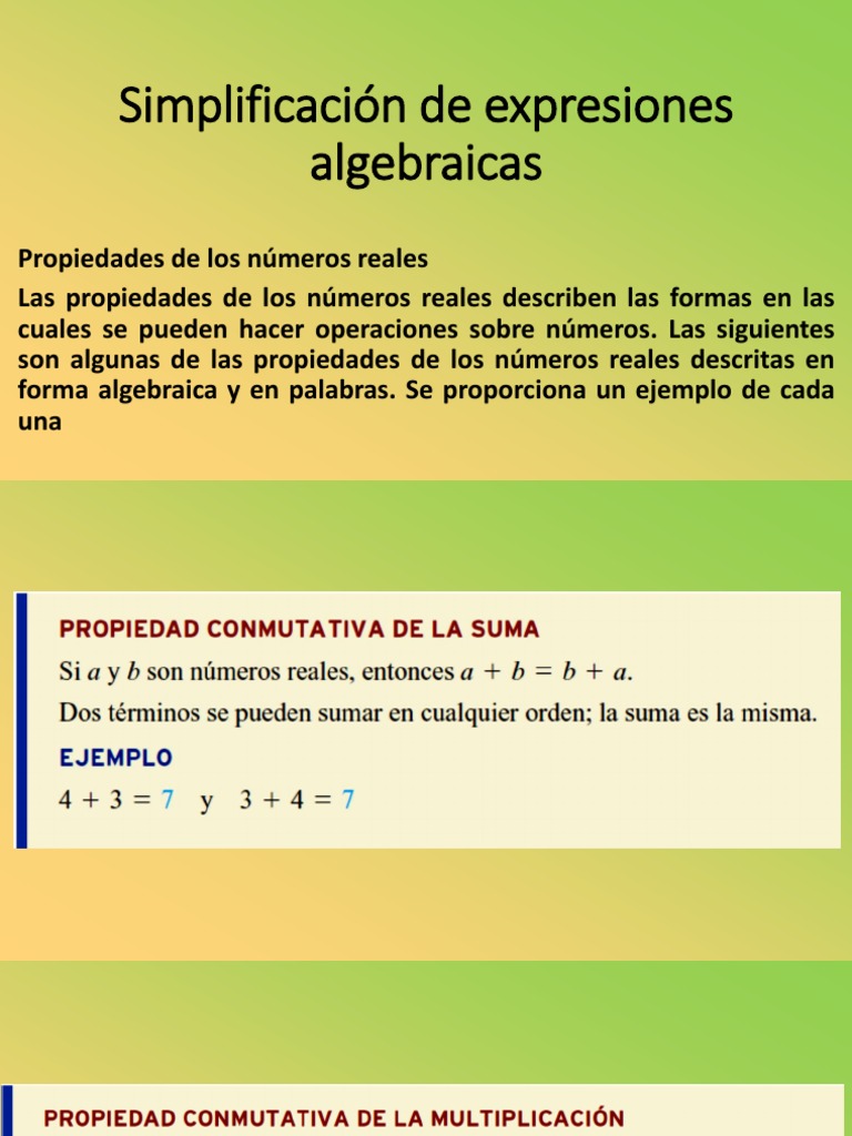 Cómo simplificar expresiones algebraicas mediante el uso de propiedades ...
