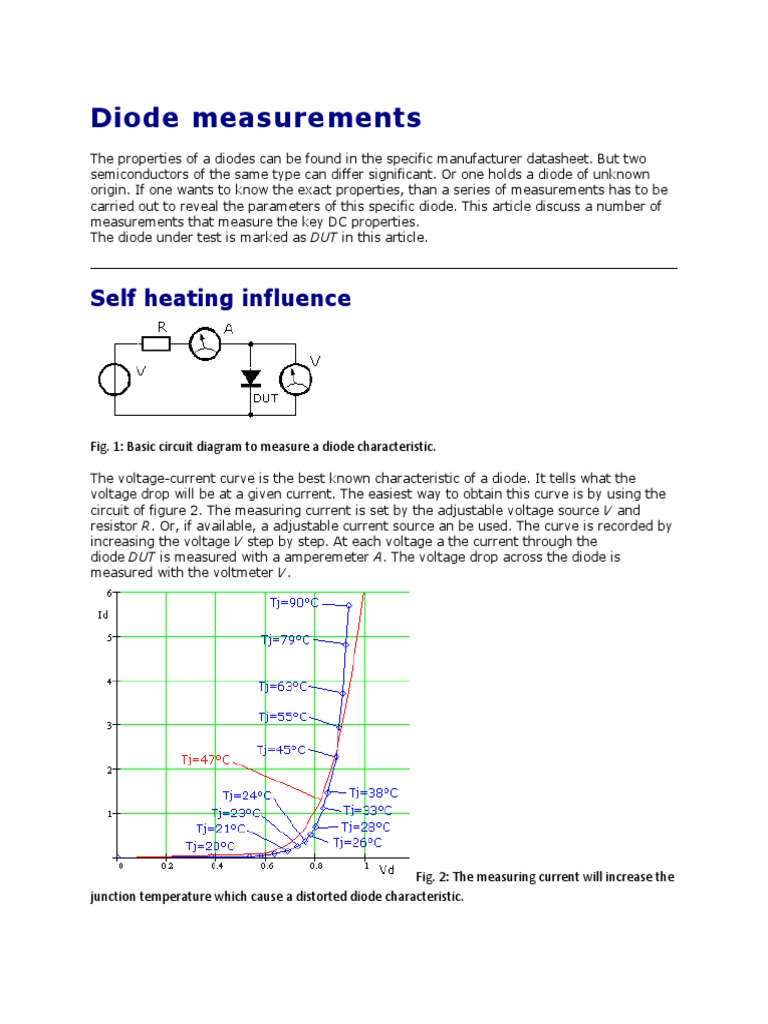 Diode Measurements: Self Heating Influence | PDF | Diode | Electrical ...