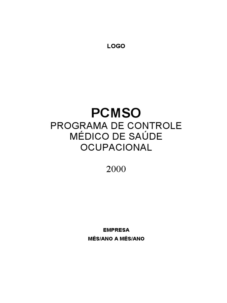 Modelo de PCMSO | PDF | Terapia Ocupacional | Médico
