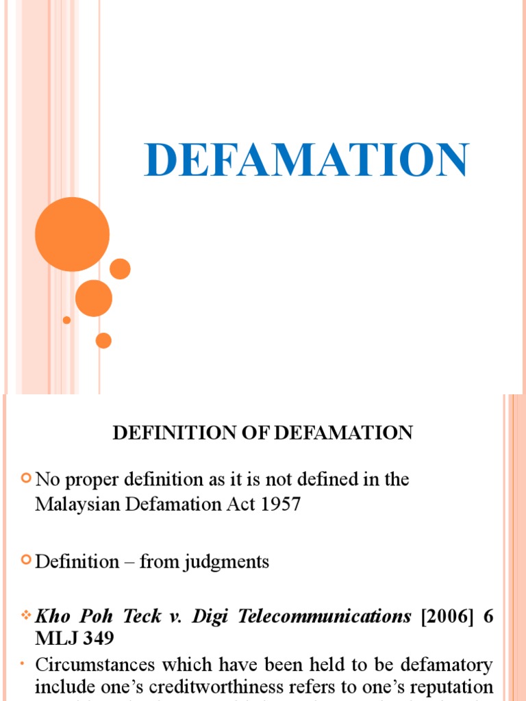 Defamation | PDF | Defamation | Common Law