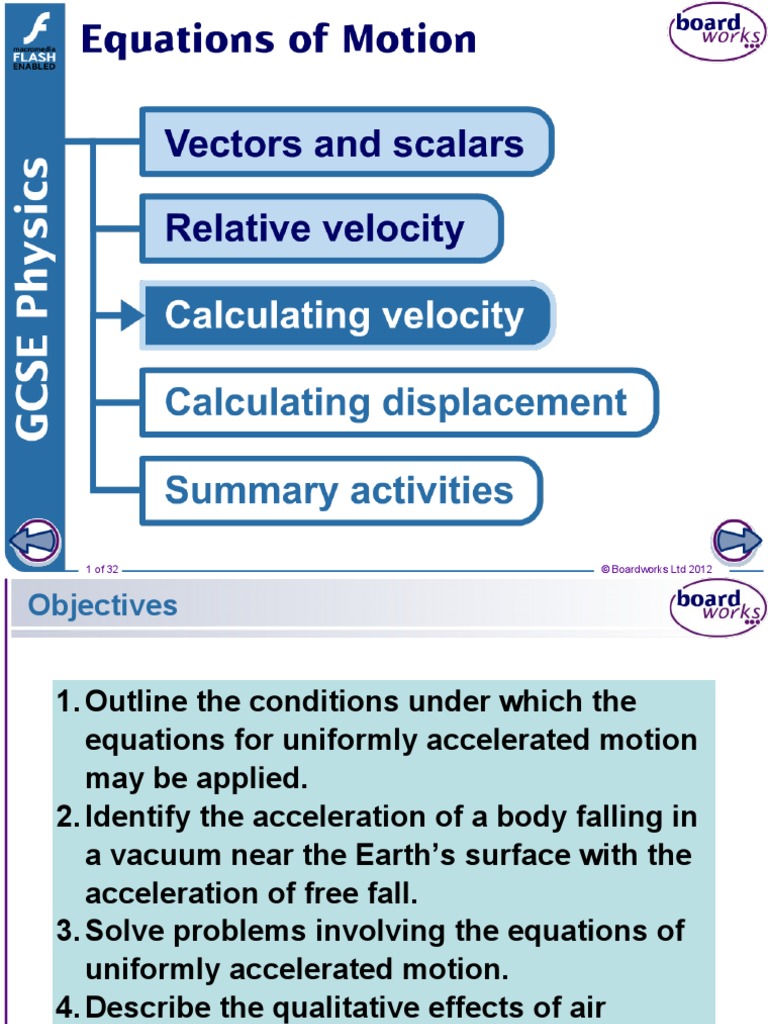 Equations of Motion | PDF | Equations Of Motion | Velocity