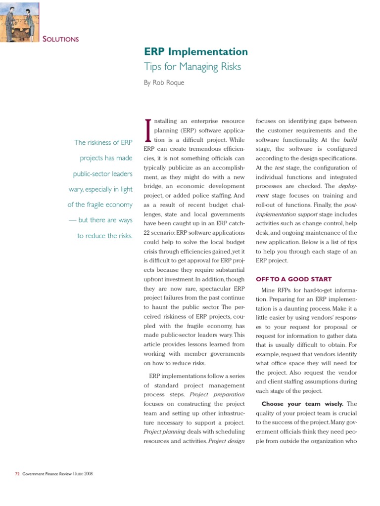 ERP Implementation Risk Management Tips | PDF | Enterprise Resource ...
