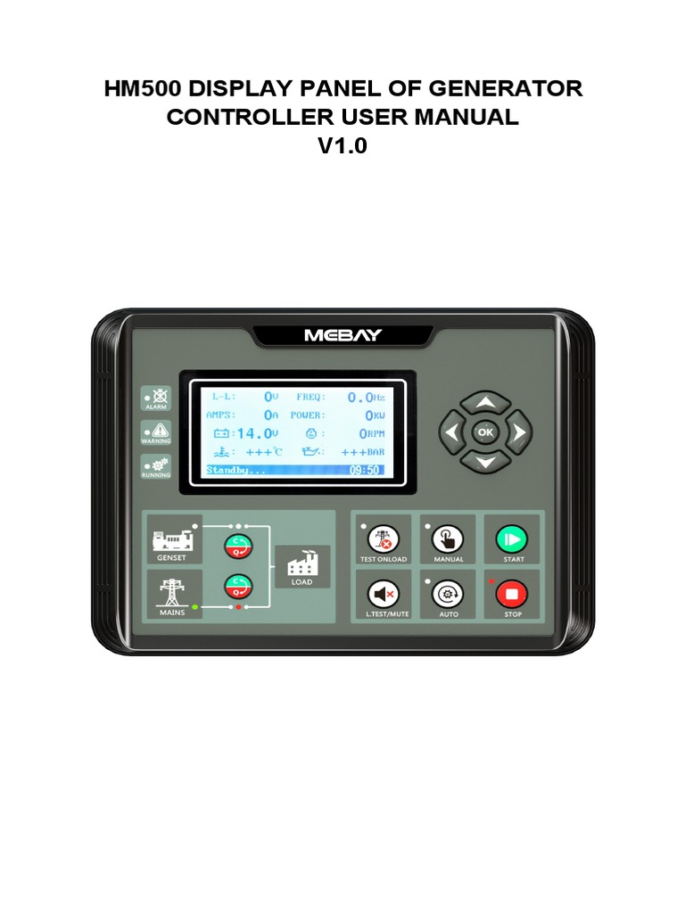 HM500 Display Panel User Manual V1.0 | PDF | Switch | Electrical ...