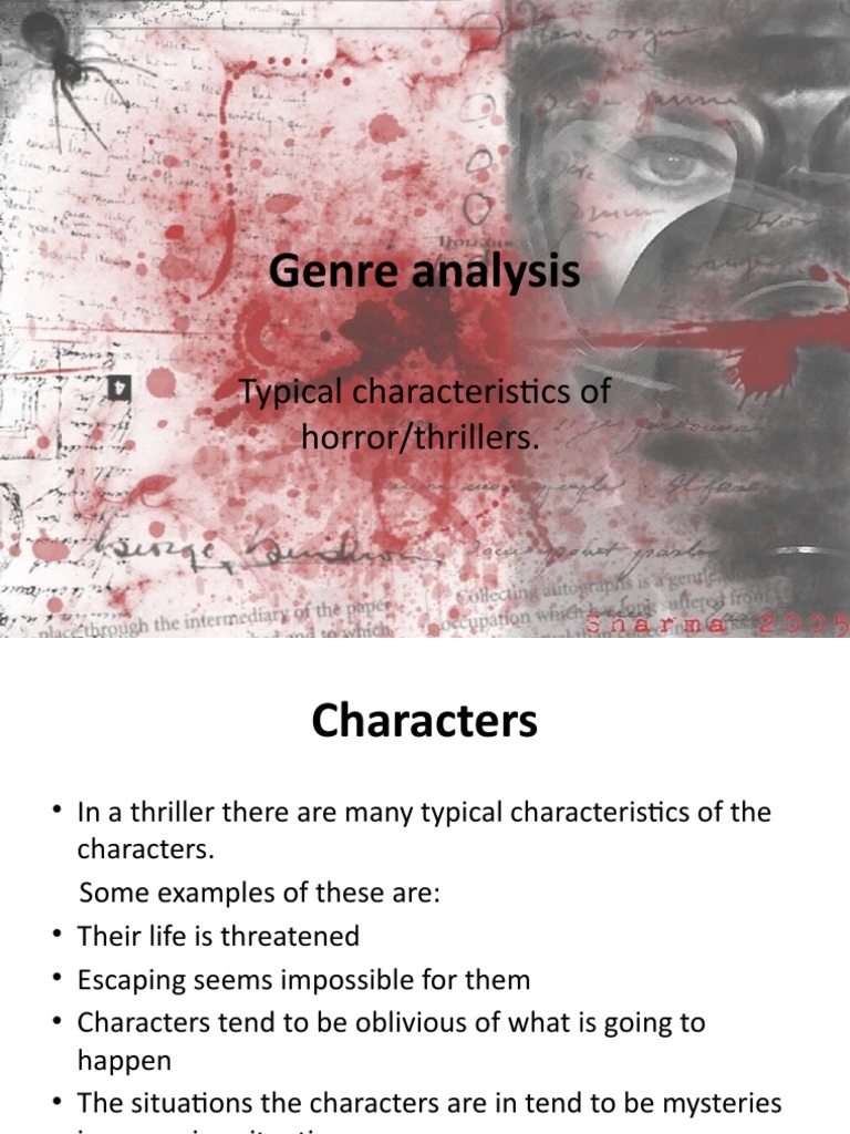 Genre Analysis: Typical Characteristics of Horror/thrillers | PDF