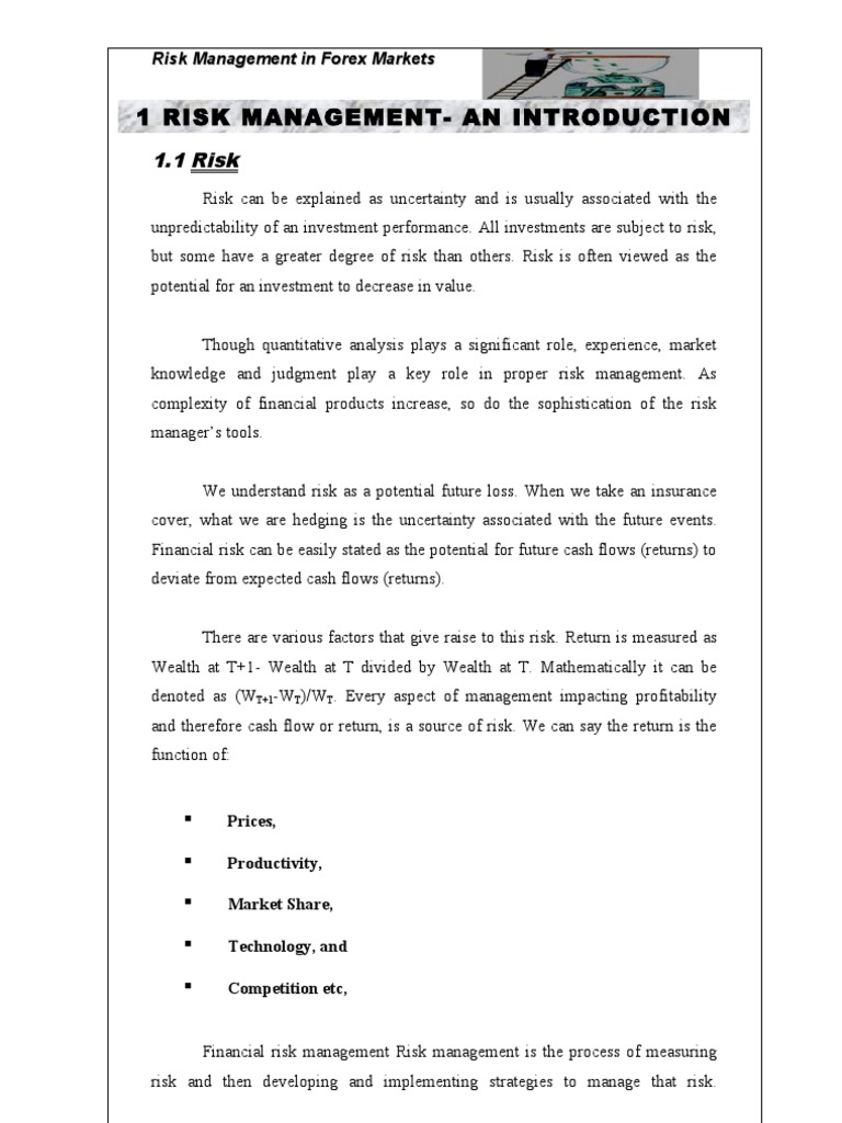Forex Risk Management | PDF | Foreign Exchange Market | Fixed Exchange ...