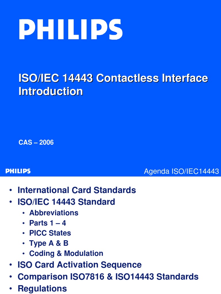 ISO14443 Intro V1 | PDF | International Organization For ...