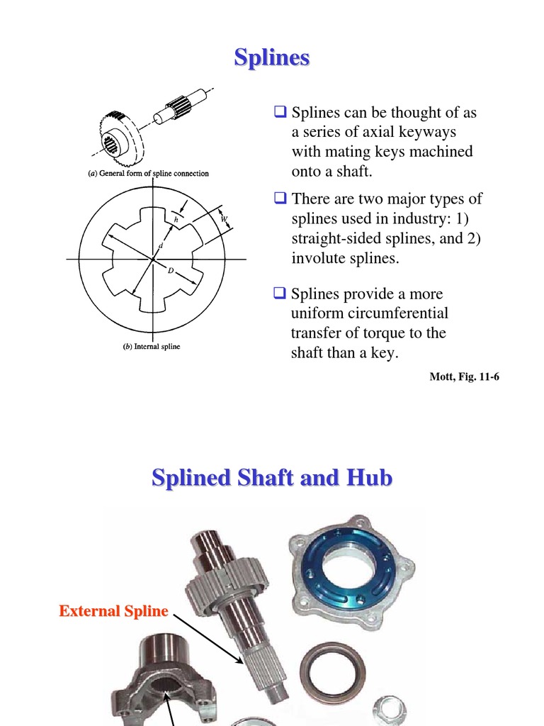 Spline | PDF | Stress (Mechanics) | Machines