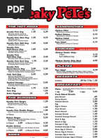 Road Kill Cafe Menu | PDF | Cooking | Food And Drink