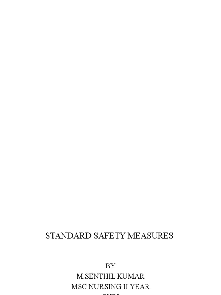 Standard Safety Measures | PDF | Safety | Personal Protective Equipment