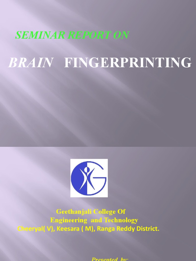 Brain Fingerprinting Ppt4 | PDF | Electroencephalography | Information