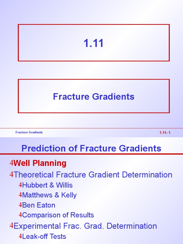 Fracture Gradient Calculation Guide | PDF | Pressure | Continuum Mechanics