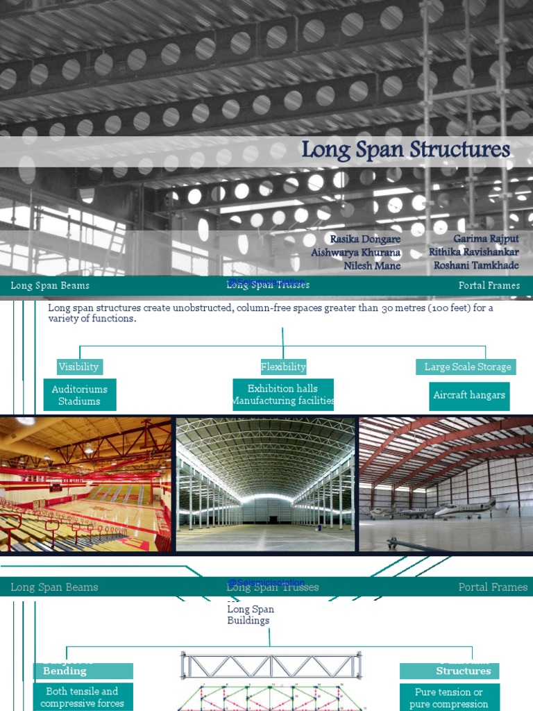 Long Span Structures Overview and Types | PDF | Truss | Civil Engineering