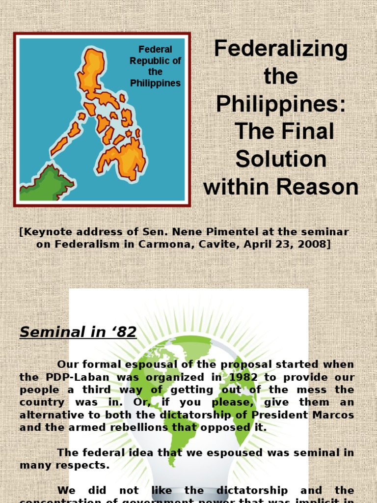 Federalism Proposal for the Philippines | PDF | Federalism | Federal ...