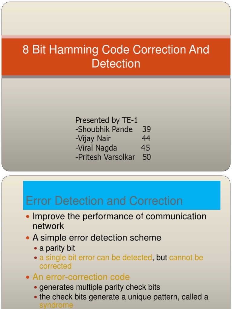 Hamming Code | PDF | Error Detection And Correction | Error