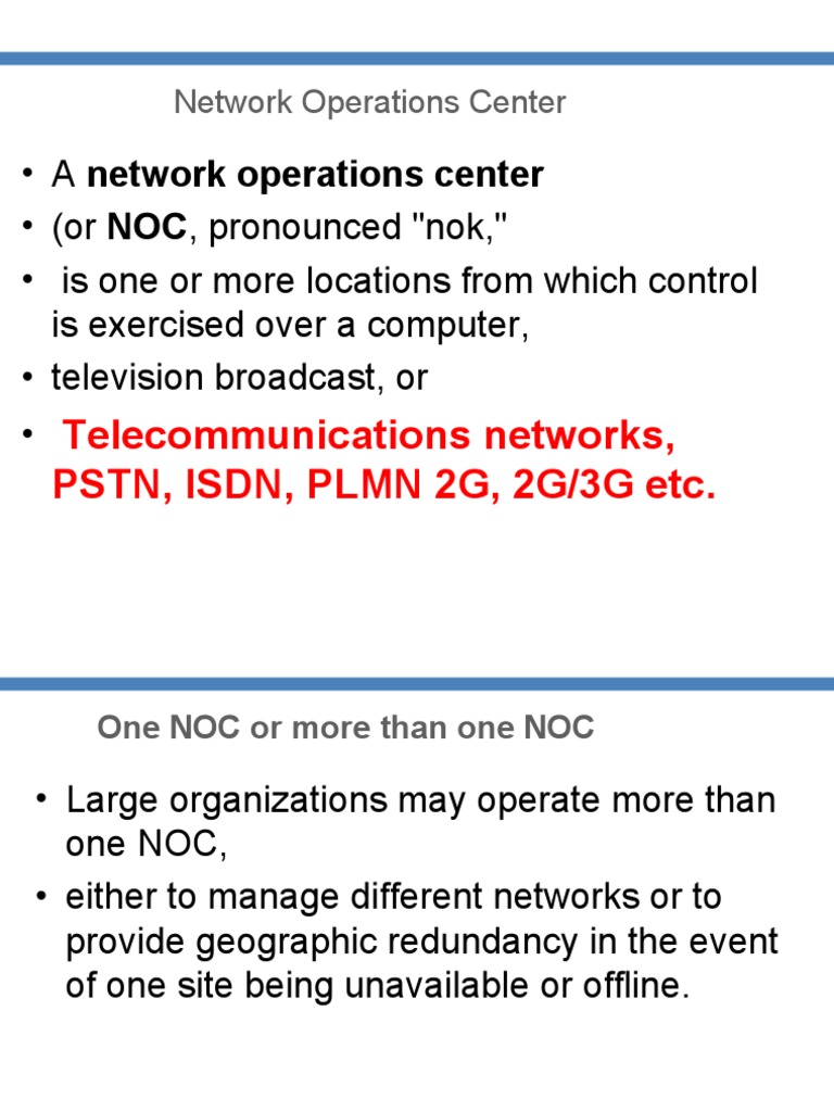 Noc Basics | PDF | Computer Network | Telecommunications