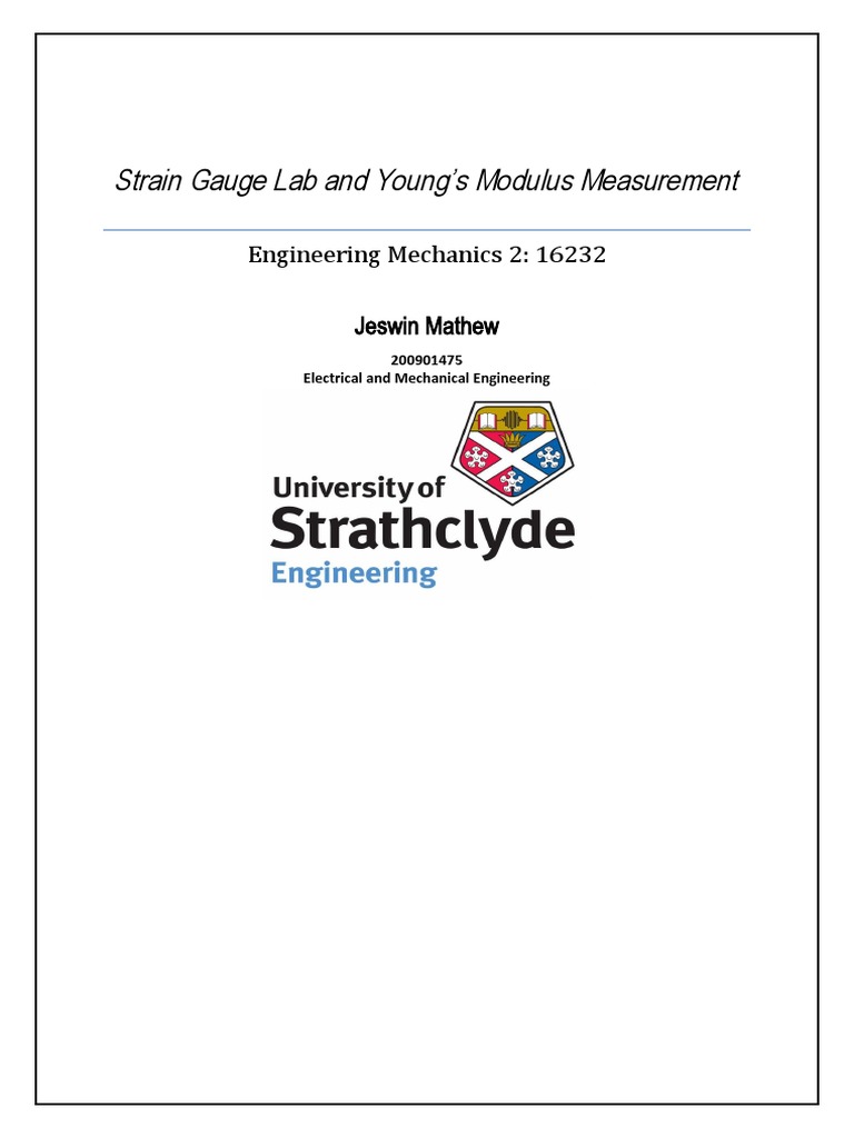 Strain Gauge Lab and Young | PDF | Nature | Bending