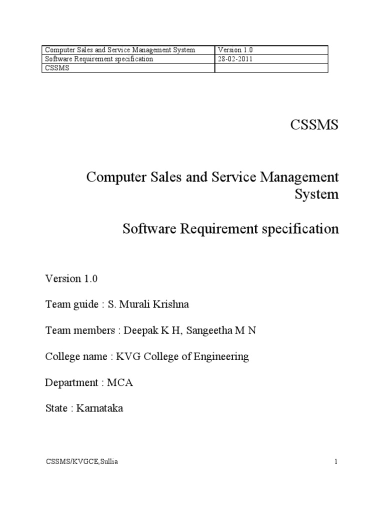 Computer Sales and Service Management System | PDF | Microsoft Windows ...