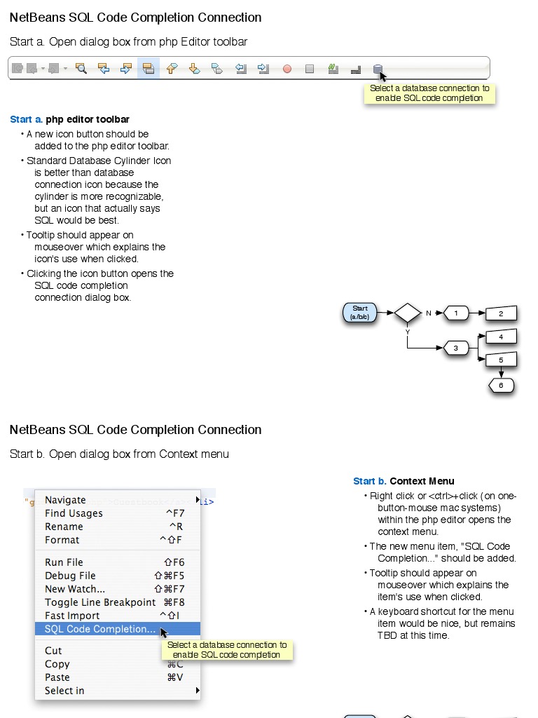 Netbeans SQL Code Completion Connection: Start A. Open Dialog Box From PHP Editor Toolbar | PDF ...